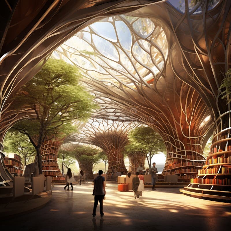 Enchanting Forest Library stock photo. Image of sunlight - 291905654