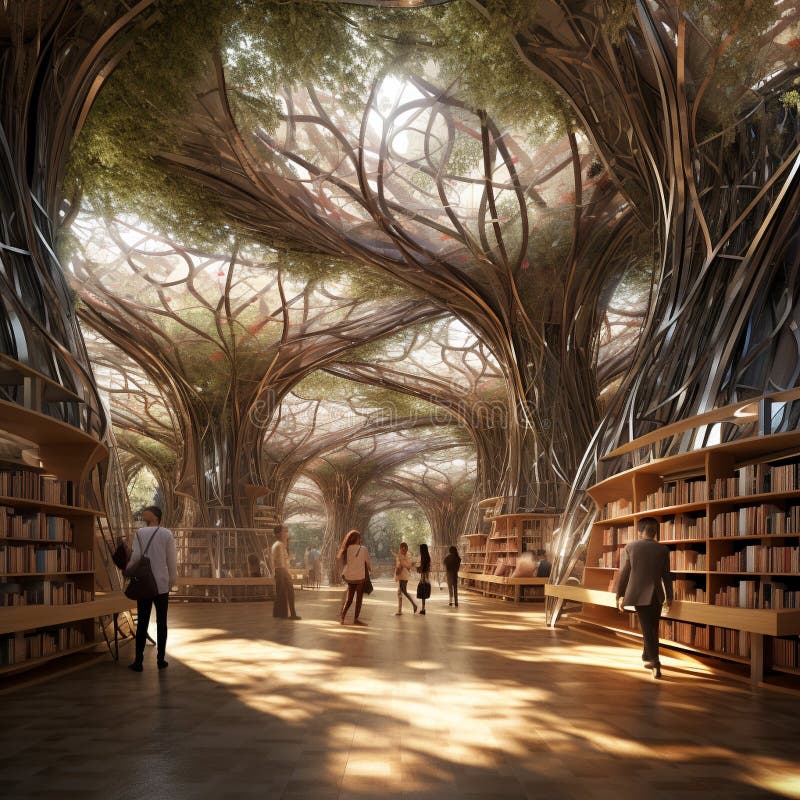 Enchanting Forest Library stock photo. Image of forest - 291907744