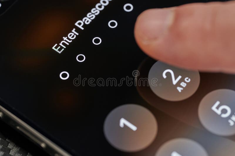 Enter Passcode in New Iphone 15 Pro Max Stock Photo - Image of ...