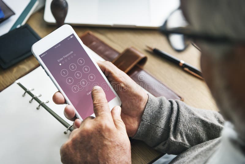 Enter Passcode Security System Concept Stock Photo - Image of connect ...