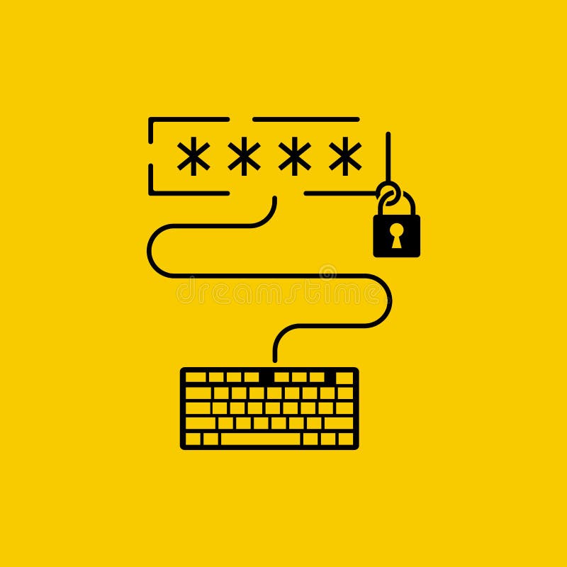 Enter password, concept. stock vector. Illustration of code - 90122893