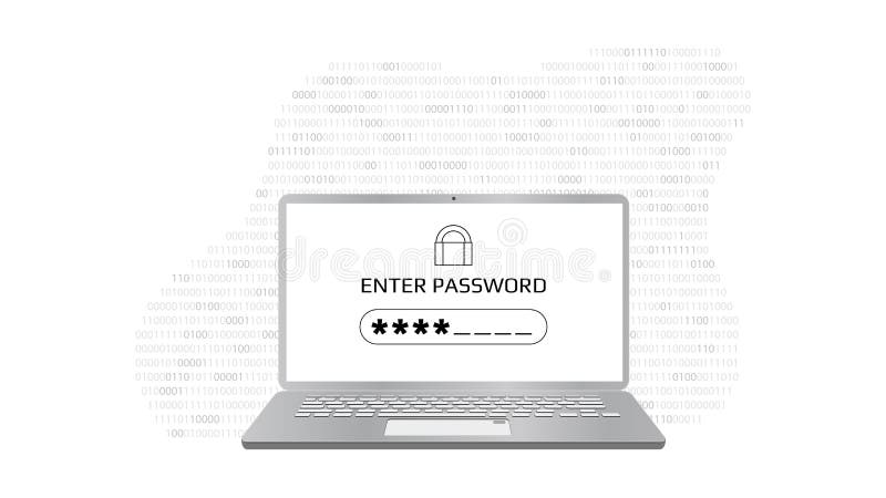Enter Password Concept Screen with a Password Box and Asterisks on ...