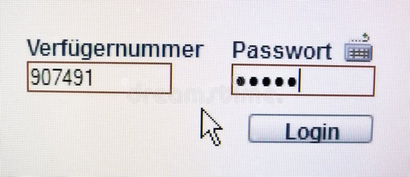 Enter Password for Online Banking Stock Photo - Image of safety, online ...