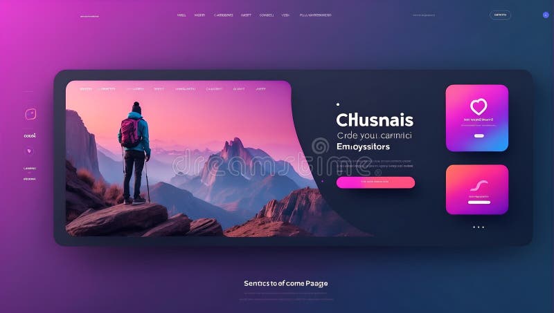 Radiant Realms: Vector UI UX Showcase. AI Generate Stock Illustration ...