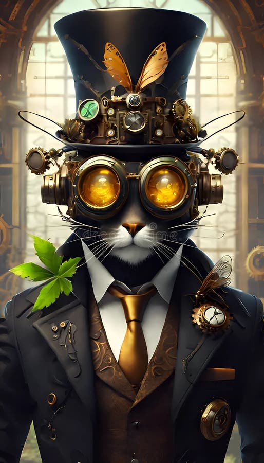 Clockwork Connoisseur: the Steampunk Gentleman Stock Photo - Image of ...