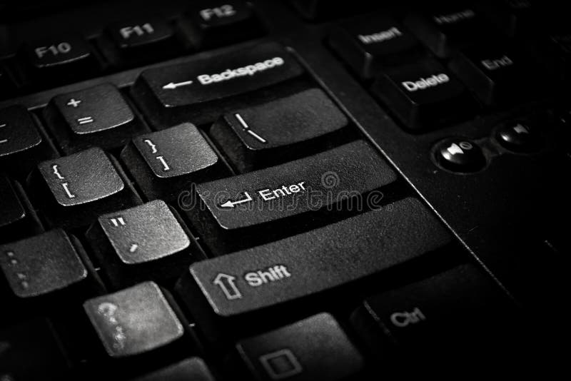Enter Sign Text in Computer Keyboard Stock Image - Image of electronics ...