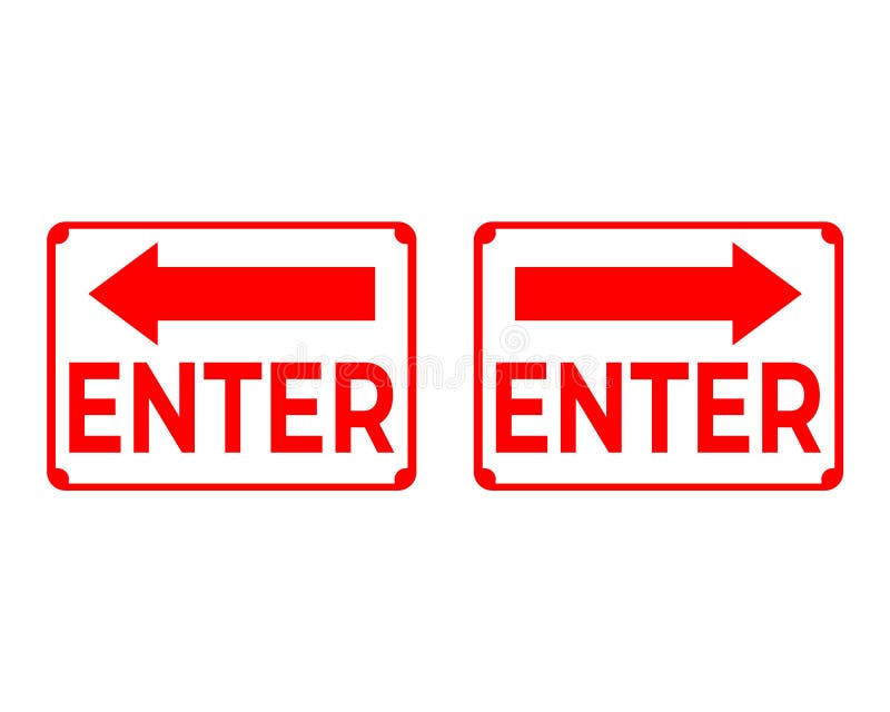 Enter Sign in Vector, Easy To Use and Print Design Templates. Stock ...
