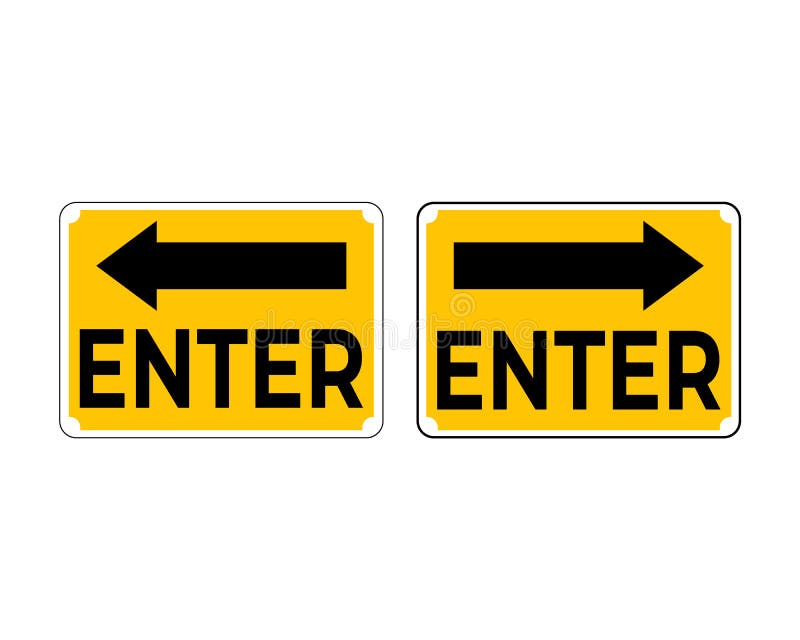 Enter Sign in Vector, Easy To Use and Print Design Templates. Stock ...