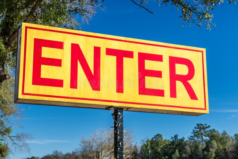 Enter sign stock photo. Image of welcome, rustic, board - 50852394