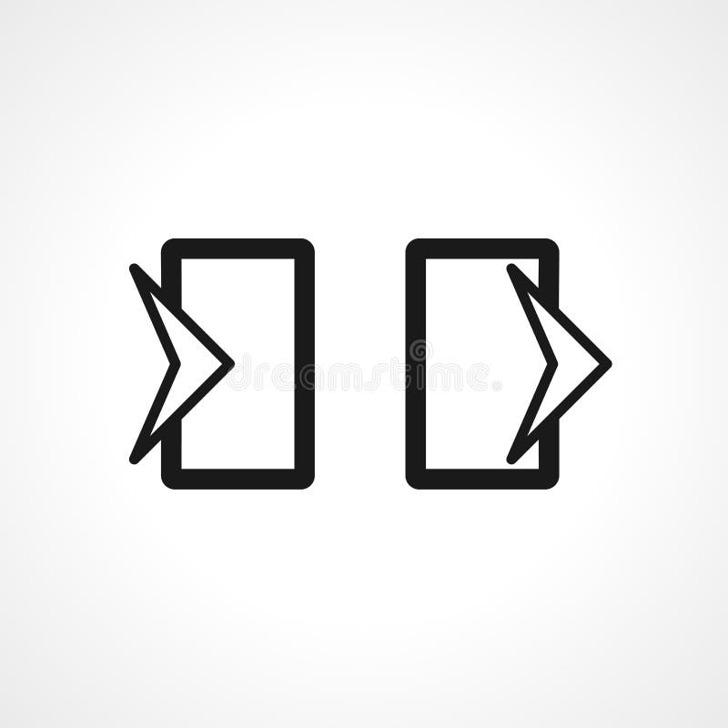 Enter Simple Isolated Web Icon Stock Vector - Illustration of site ...