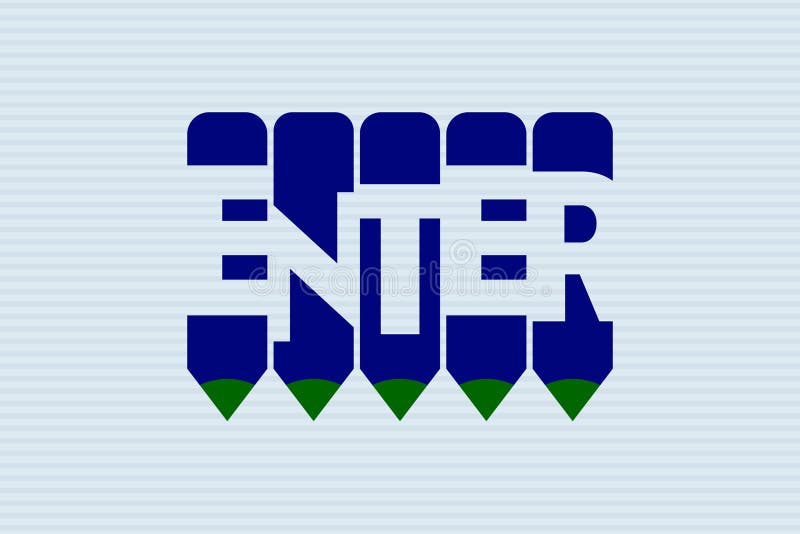 Enter Text with Pen Symbol Creative Ideas Design. Enter Typography ...