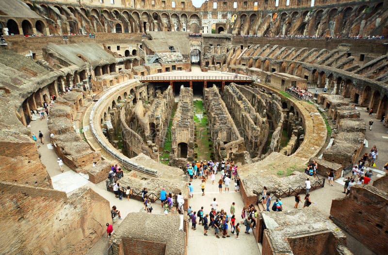 Enter To Circle of Arena in Ancient Coliseum Editorial Photography ...