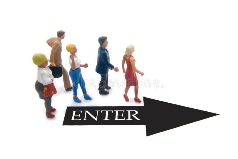Enter to the Right stock image. Image of point, figurine - 10068939