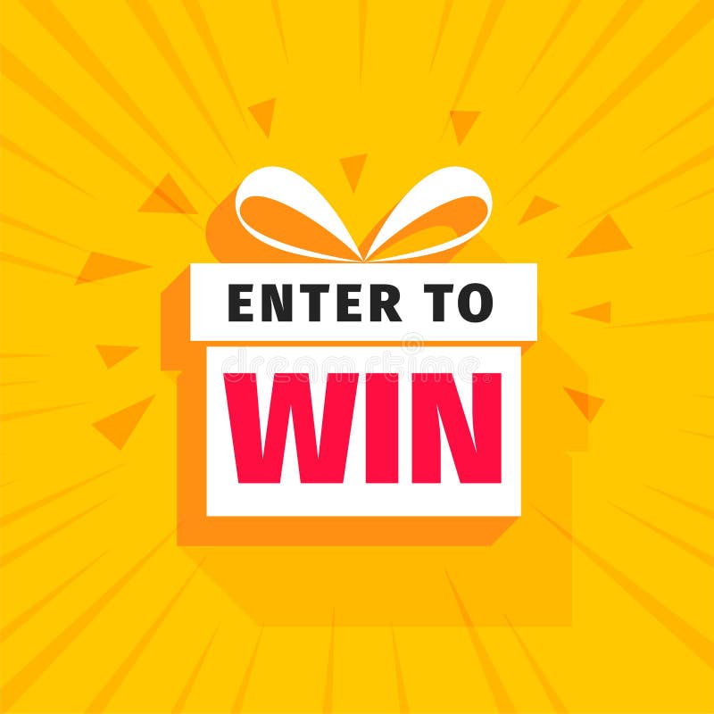 Enter To Win Giveaway Template Design in Comic Style Stock Vector ...