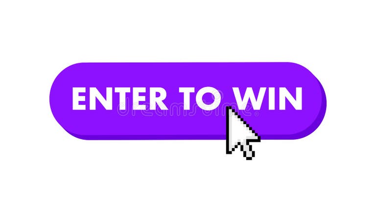 Enter To Win Button with Cursor. Pointer Click. Vector Web Button. Stock Vector - Illustration ...
