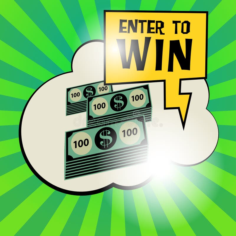 Dollar Cash Money Symbol and Text Enter To Win Stock Vector ...