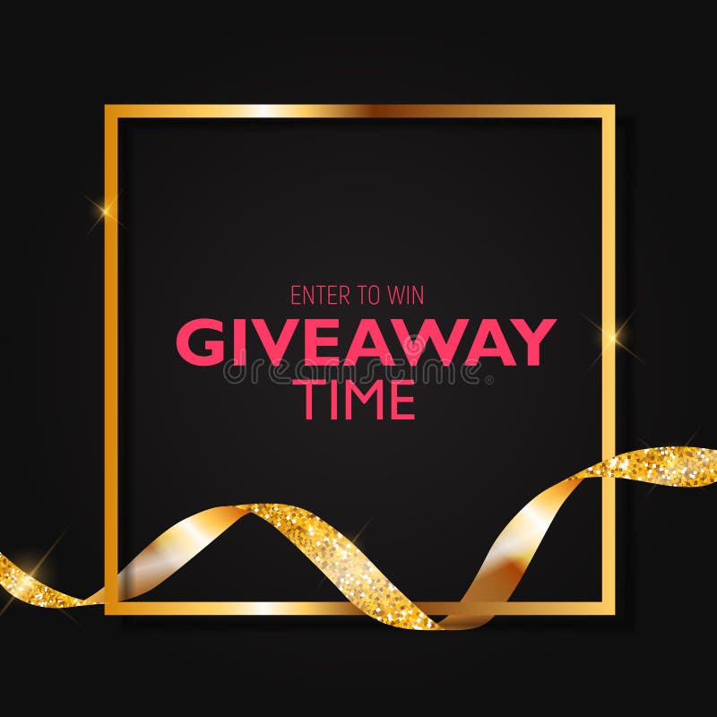Enter To Win. Giveaway Time. Vector Illustration Stock Illustration ...