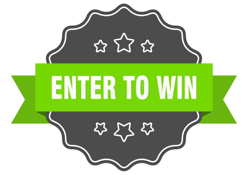 Enter To Win Sticker. Enter To Win Square Isolated Sign Stock Vector ...