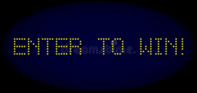ENTER TO WIN! Led Style Message with Glowing Dots Stock Vector ...