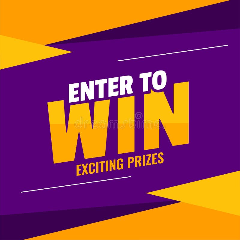 Enter To Win Prizes Background Login To Giveaway Contest Stock Vector ...