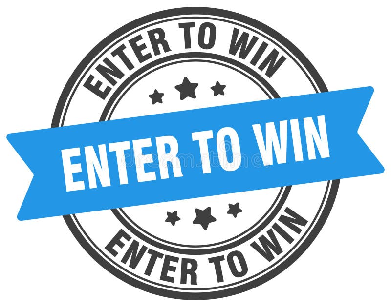 Enter To Win Stamp. Enter To Win Label on Transparent Background. Round ...
