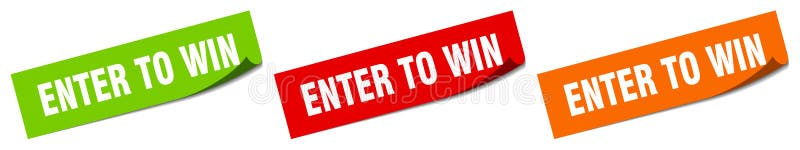 Enter To Win Sticker. Enter To Win Square Isolated Sign Stock Vector ...