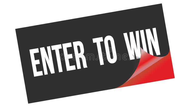 ENTER TO WIN Text on Red Grungy Rectangle Stamp Stock Illustration ...