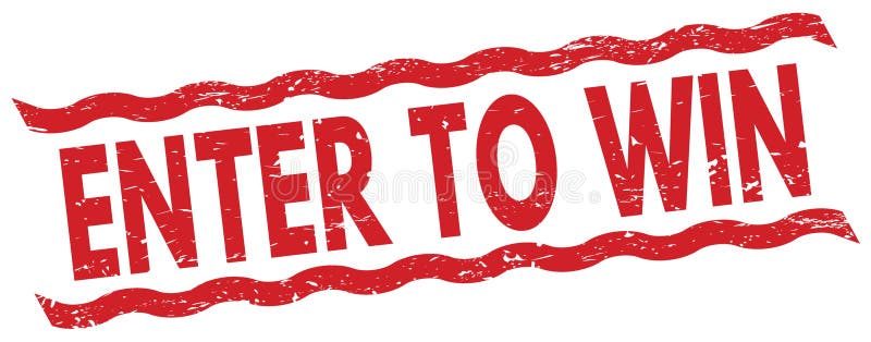 ENTER TO WIN Text on Red Lines Stamp Sign Stock Illustration ...