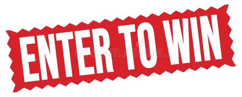 ENTER TO WIN Text Written on Red Stamp Sign Stock Illustration ...