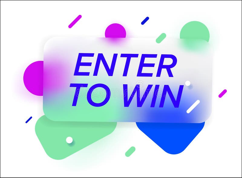 Enter To Win. Vector Banner with Frame Stock Vector - Illustration of ...