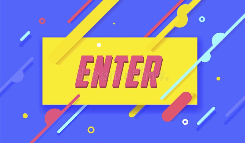 Enter To Win. Vector Banner with Frame Stock Vector - Illustration of ...