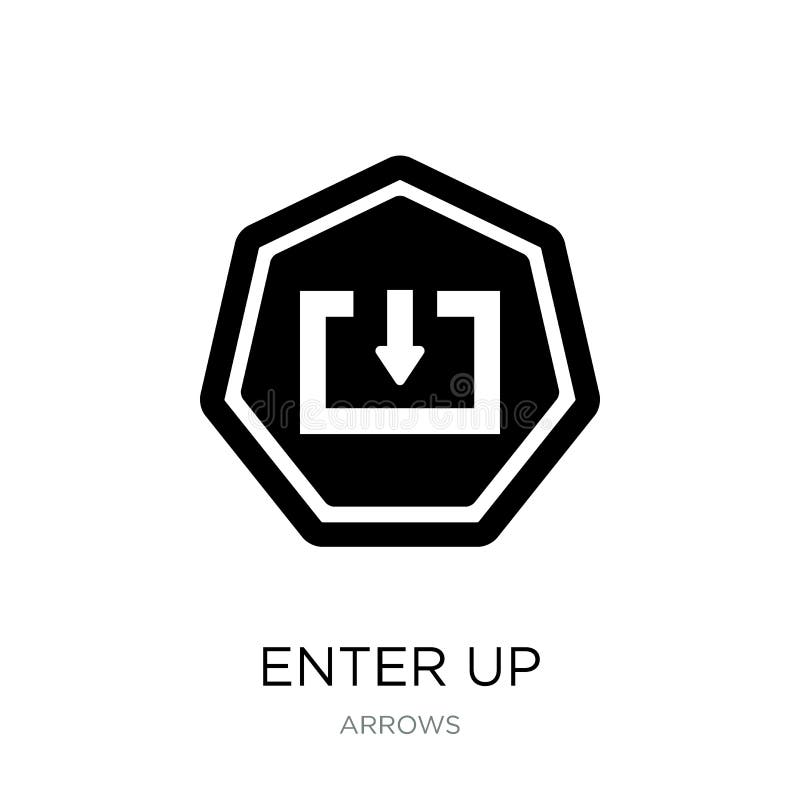Enter Up Icon in Trendy Design Style. Enter Up Icon Isolated on White ...