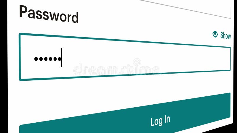 Entering Password at Login Page, Macro Shot. Password Entry. Log in To ...