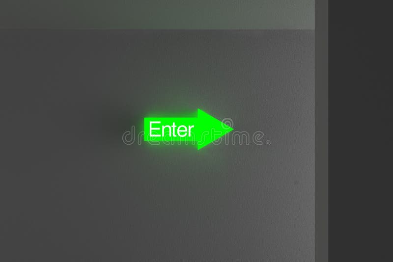 Enter - this way stock illustration. Illustration of door - 2807263