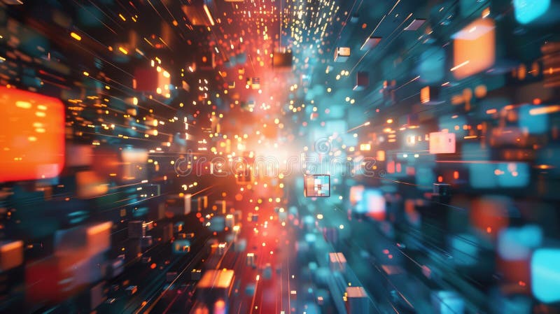 Enter the World of AI-generated Art AIG535 Stock Image - Image of ...