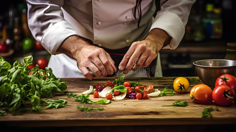 Culinary Artistry: Chef S Hands Crafting Gourmet Dish with Vibrant ...