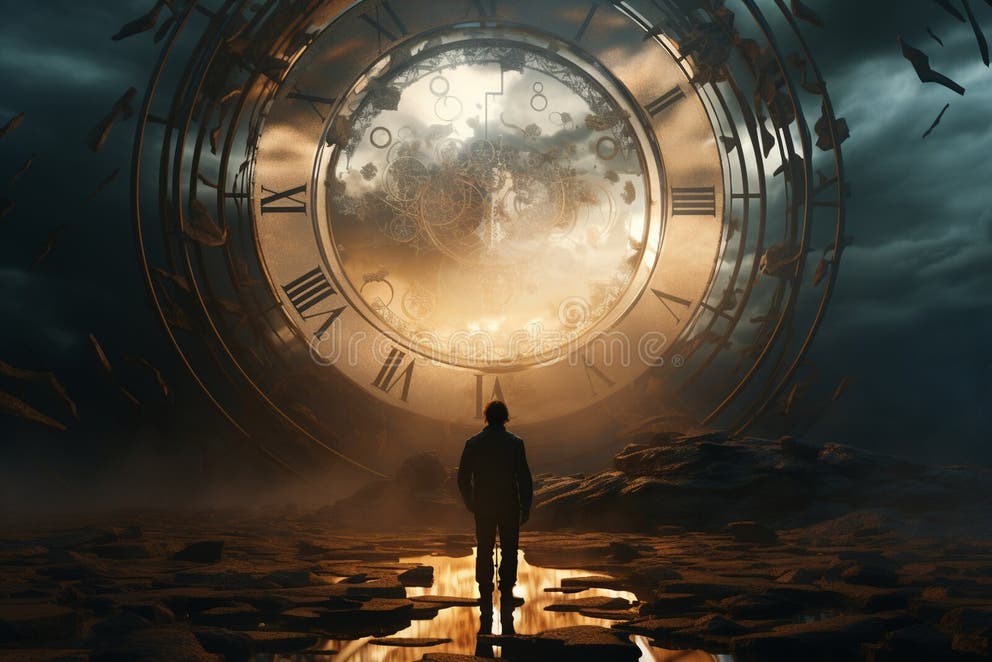 Enter a World Where Time Flows Backward and Stock Illustration ...