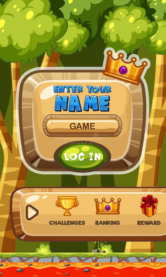 Enter Your Name Template on Mobile Game Stock Vector - Illustration of ...