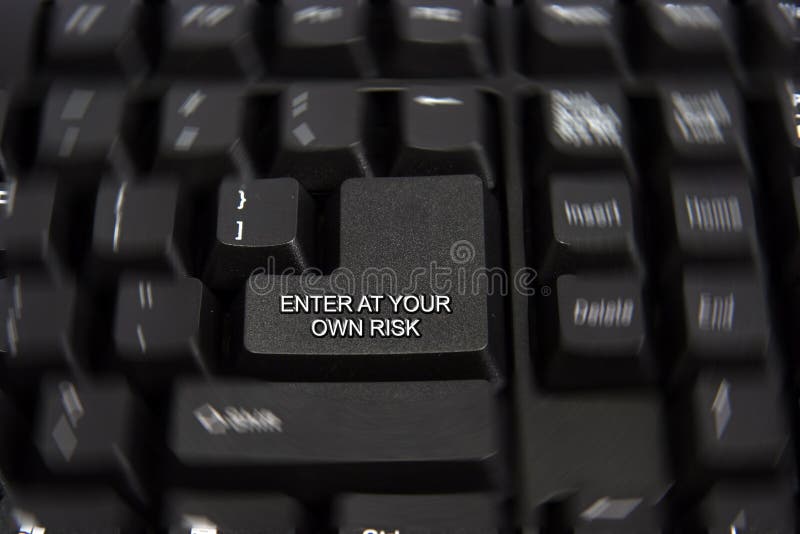 Enter at your own risk key stock image. Image of modern - 3984227