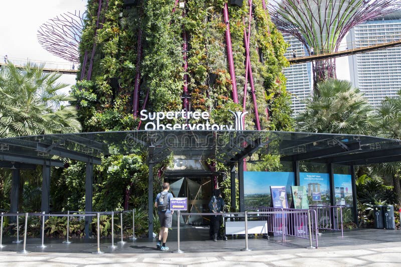 Enterance of Supertree Observatory in Gardens by the Bay Editorial ...