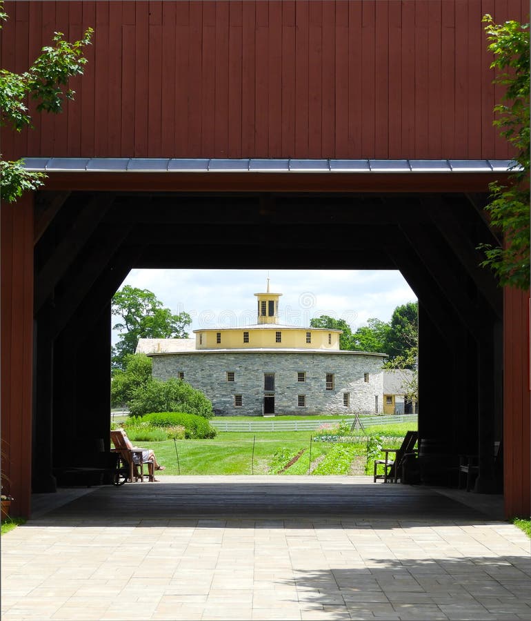 Entrance of Visitor Center Barn at Hancock Shaker Center Stock Photo ...
