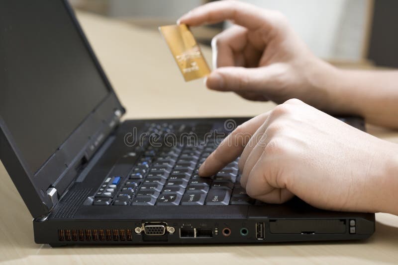 Entering Credit Card Information Stock Photo - Image of charge, online ...