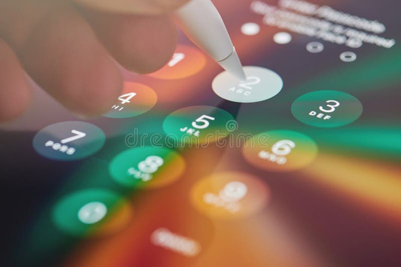 Entering Numbers To Passcode Stock Photo - Image of mobile, numpad ...