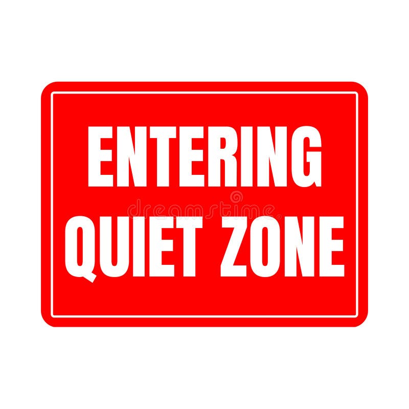 Quiet Zone yellow sign stock vector. Illustration of recommend - 203604914