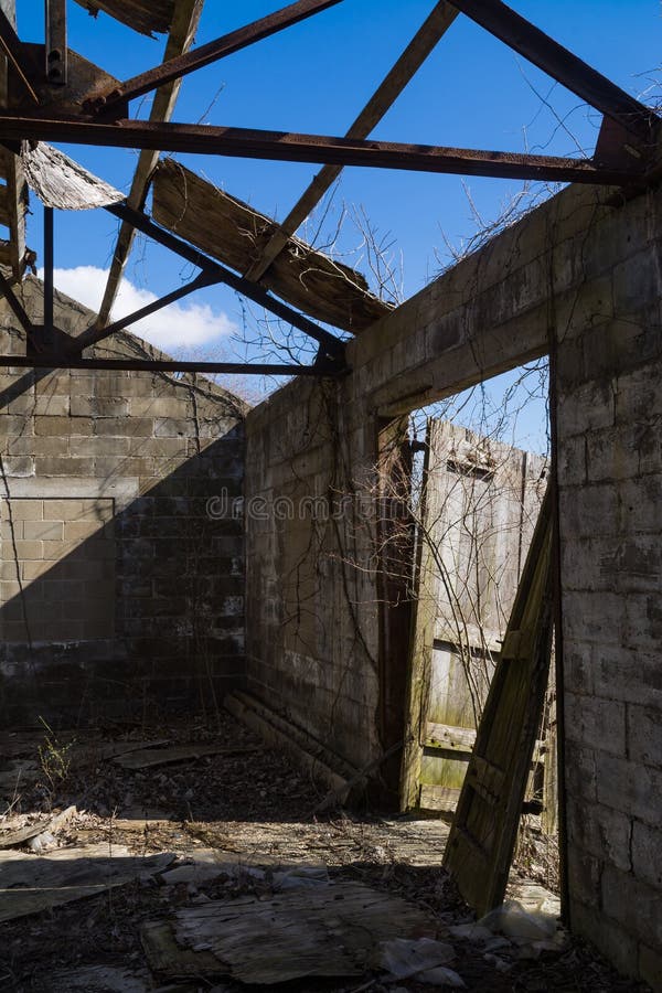 Enterior of Abandoned Building Stock Photo - Image of concept, inside ...