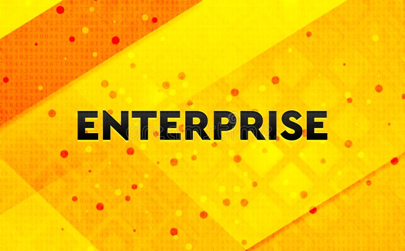 Enterprise Abstract Digital Banner Yellow Background Stock Illustration ...