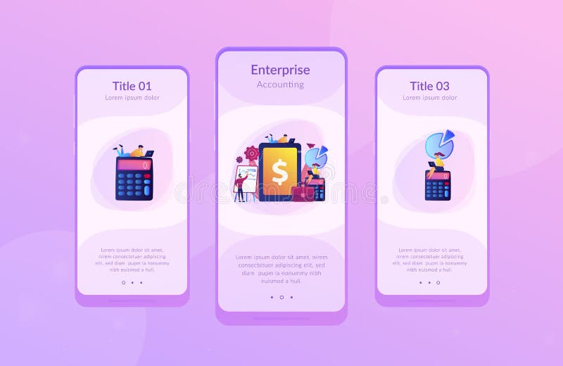 Enterprise Accounting App Interface Template. Stock Vector ...