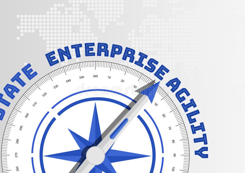 Enterprise Agility Concept with Compass Pointing Towards Text Stock ...