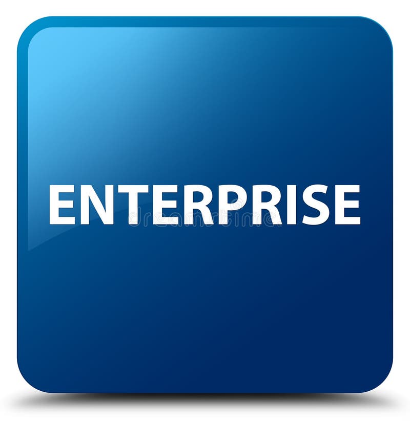 Enterprise Blue Square Button Stock Illustration - Illustration of ...