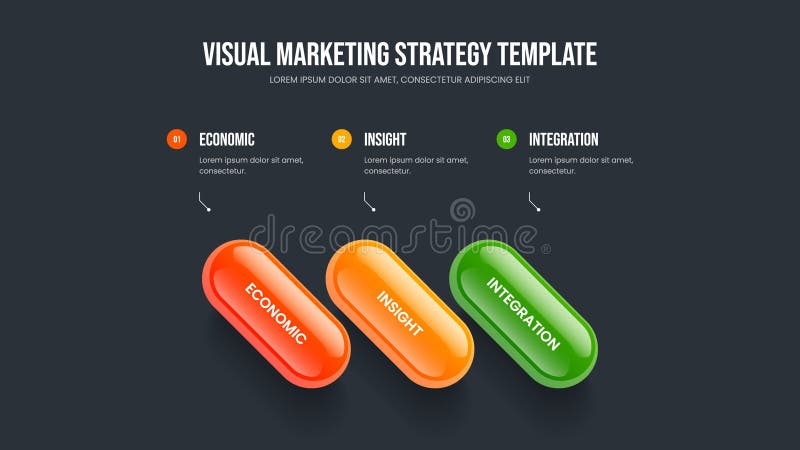 Modern Portfolio 3 Step Diagram Slideshow Design Stock Vector ...